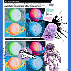 Digital Download Space Travel Planets Mixed Media Middle School Art ...