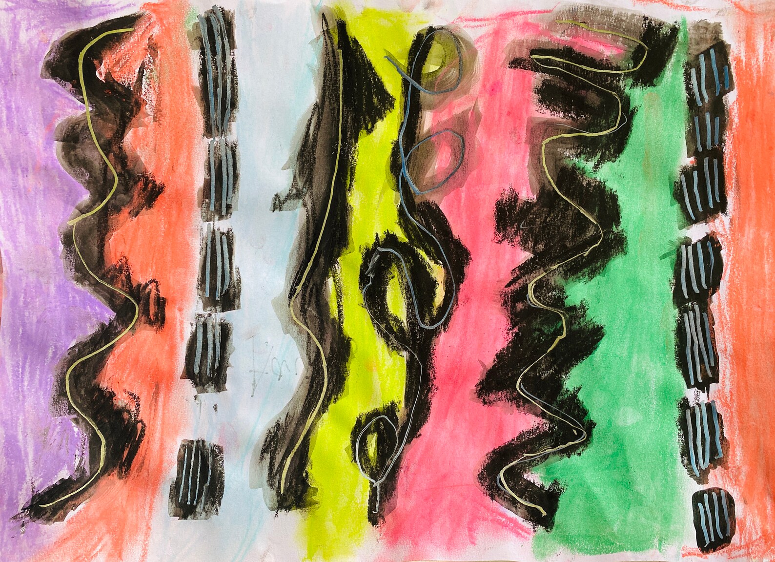 Kindergarten Art Lesson Plan | Elements of Art | Mixed Media Line and ...