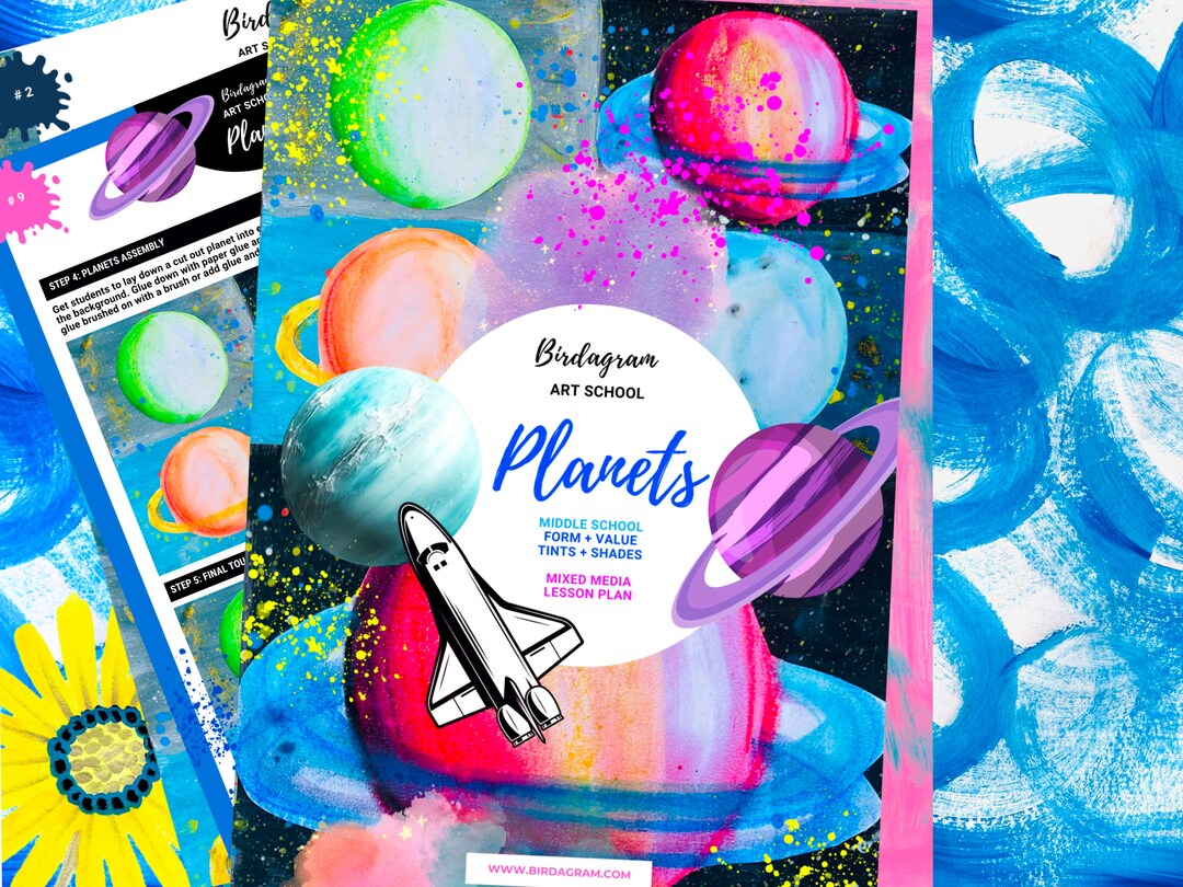 Digital Download Space Travel Planets Mixed Media Middle School Art ...