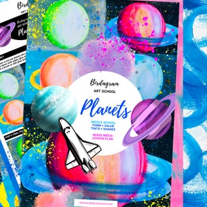 Digital Download Space Travel Planets Mixed Media Middle School Art ...
