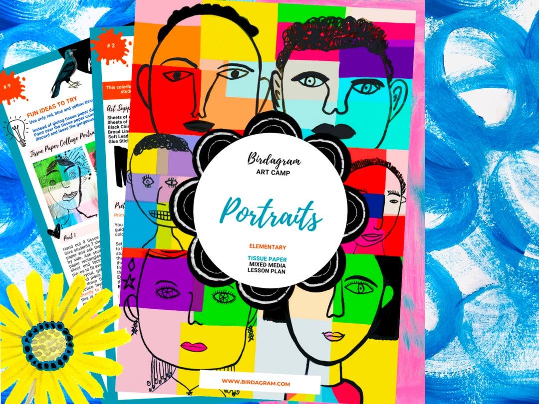 Step by Step Elementary Portraits Art Lesson Plan Digital Download ...