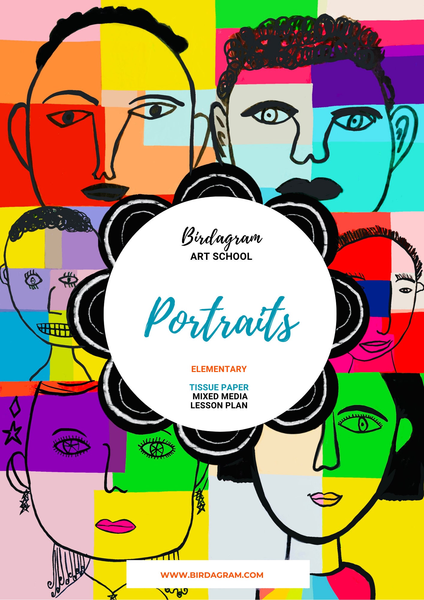 Step by Step Elementary Portraits Art Lesson Plan Digital Download ...