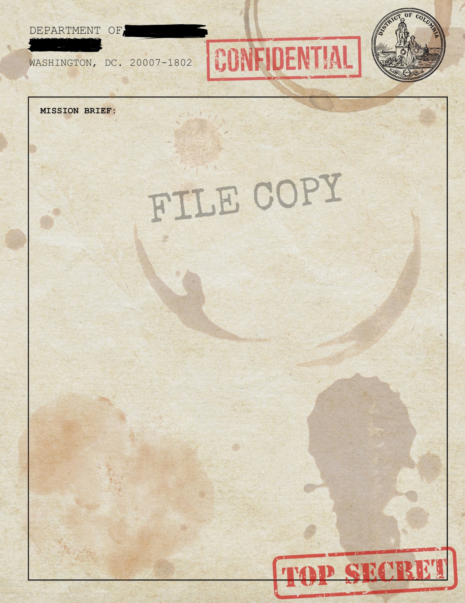 Editable Spy Dossier PDF Template – Customizable Mission Brief (digital ...