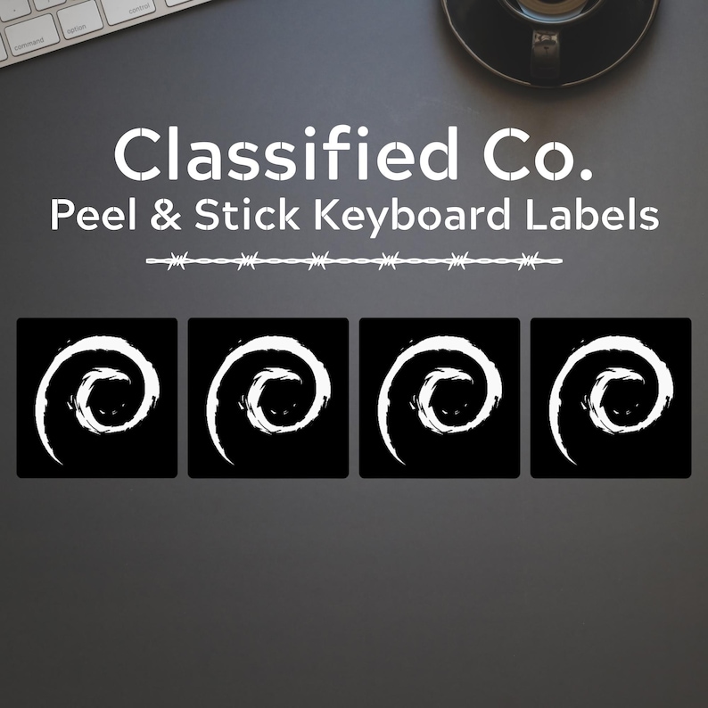 Four Keyboard Overlay Stickers | Decal for Linux Tux Ubuntu Debian ...
