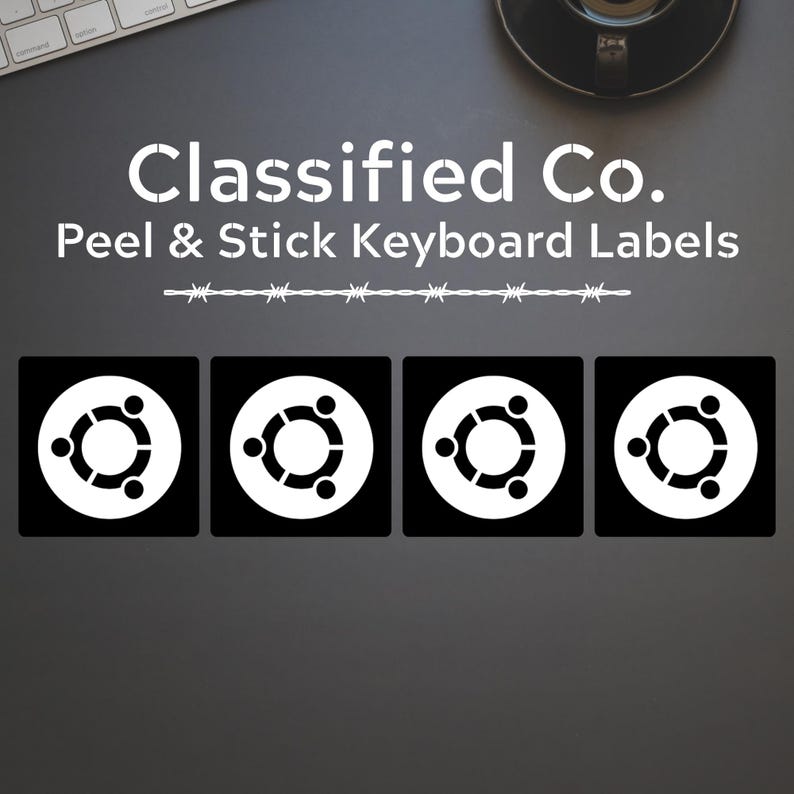 Four Keyboard Overlay Stickers | Decal for Linux Tux Ubuntu Debian ...