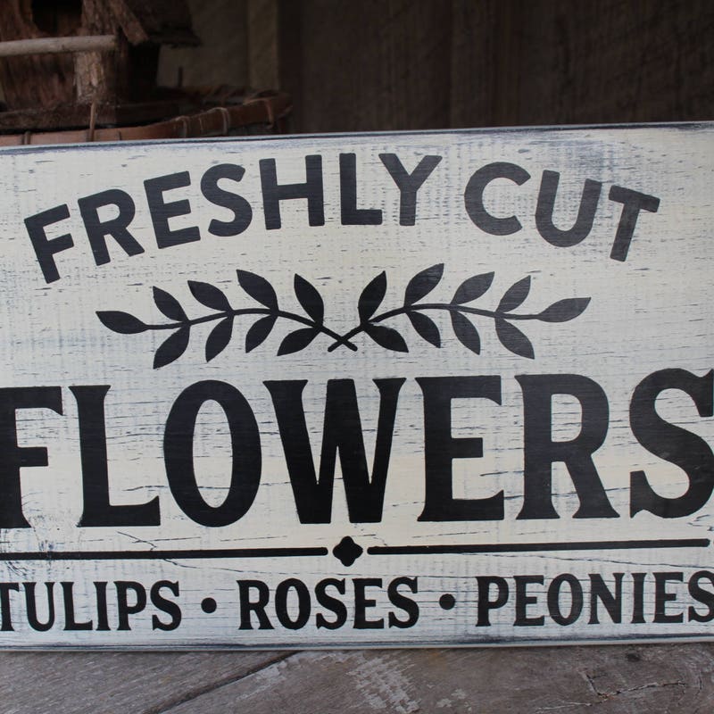 Fresh Cut Flowers Sign - Etsy