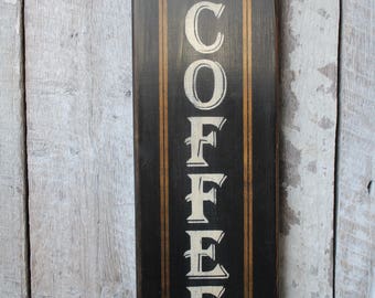 Vertical coffee sign | Etsy
