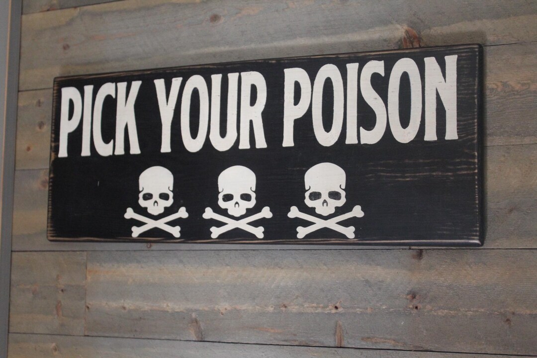 Pick Your Poison Bar Sign Country Rustic Bar Decor Hippie Boho Bar ...