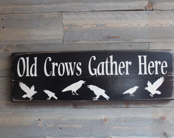 Vintage Style Sign 'the Old Crow Tavern Serving Spirits - Etsy