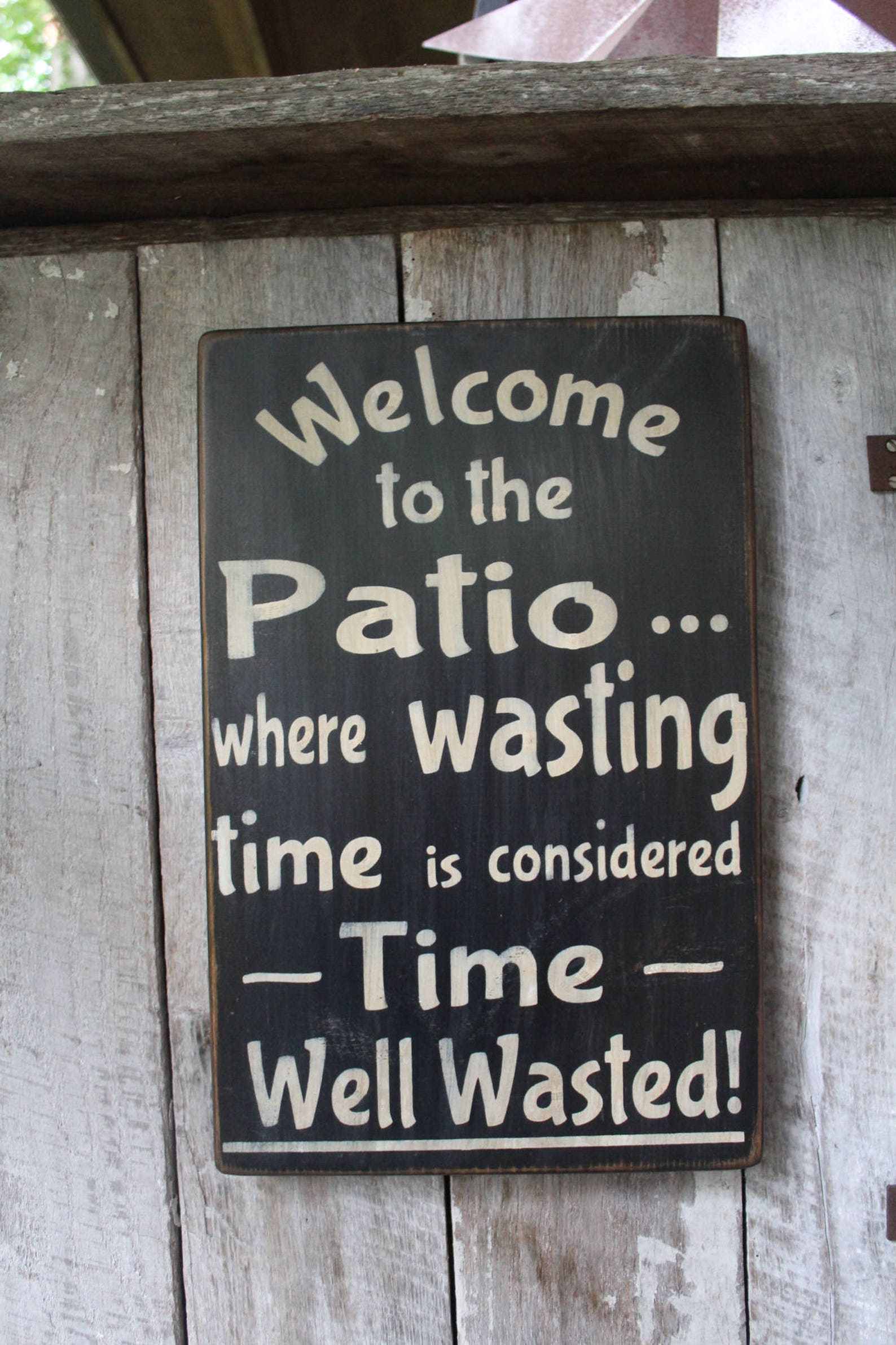 Welcome to the Patio Where Wasting Time is Considered Time - Etsy