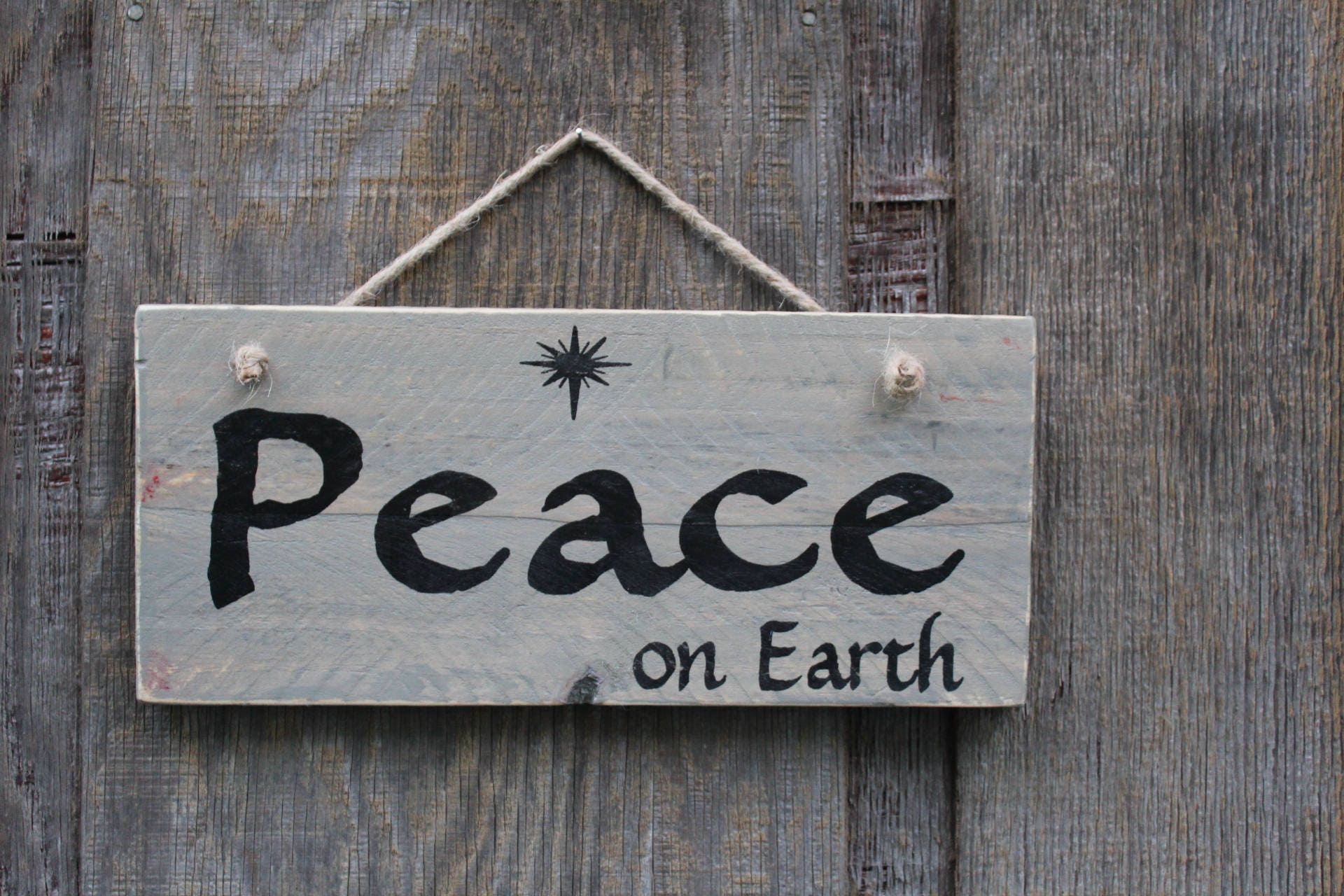 Peace On Earth Wood Sign Pallet Wood Sign Christmas Sign | Etsy