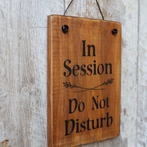 In Session Do Not Disturb Wood Sign Hanging Sign Therapy Room Sign ...