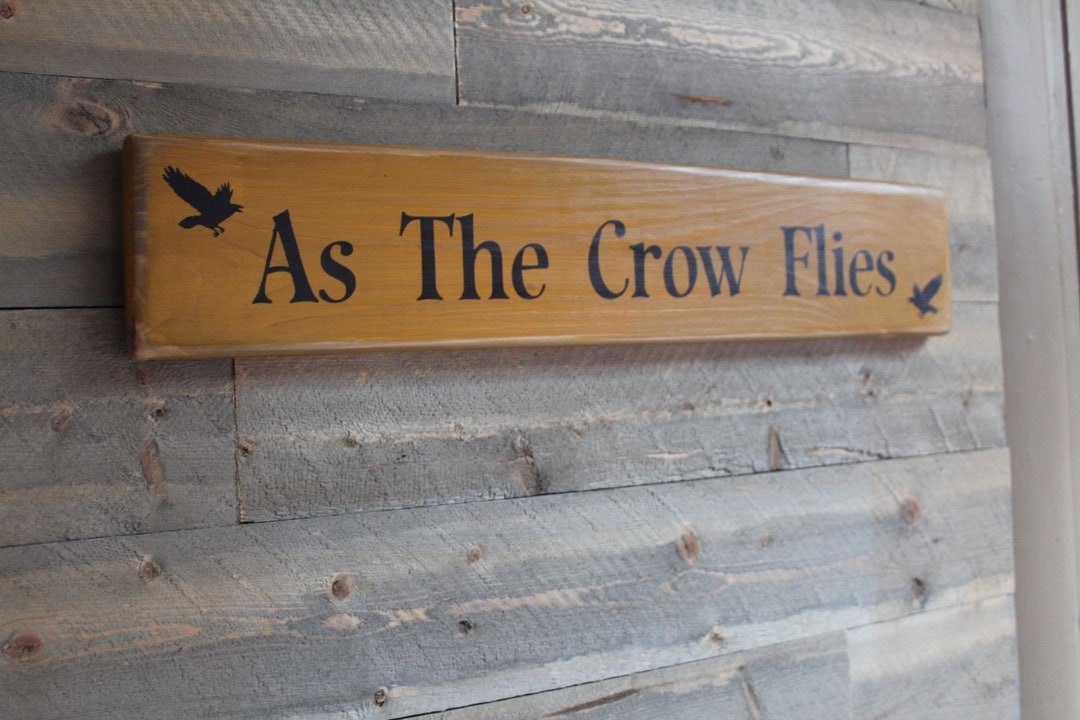 As the Crow Flies Wood Sign Crow Wood Sign Wiccan Decor Pagan Decor ...