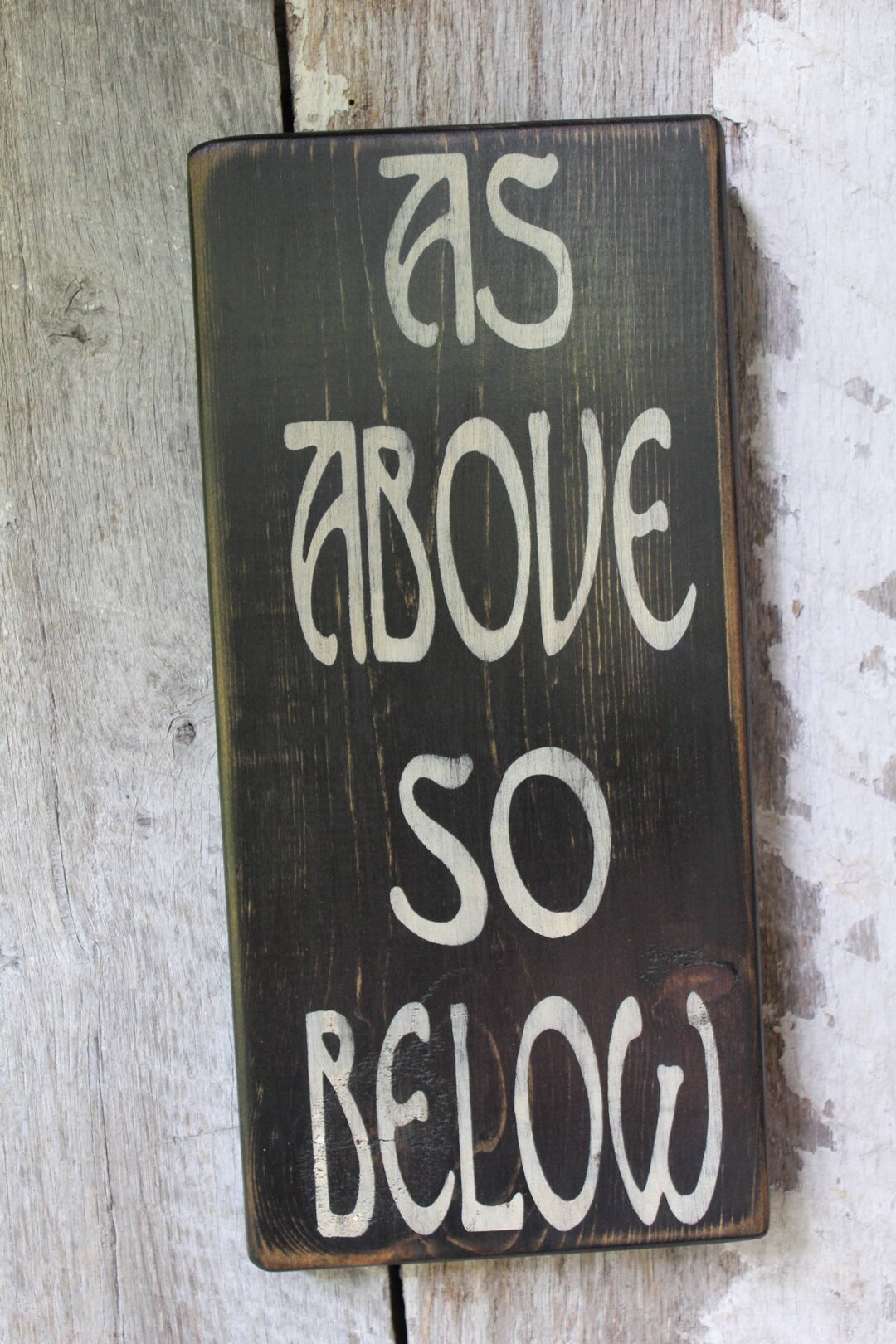 As Above so Below Wood Sign Primitive Wood Sign Wicca Witch Decor Boho ...