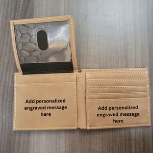 Personalized Leather Engraved Wallet Custom Name Wallet Gift for Men ...