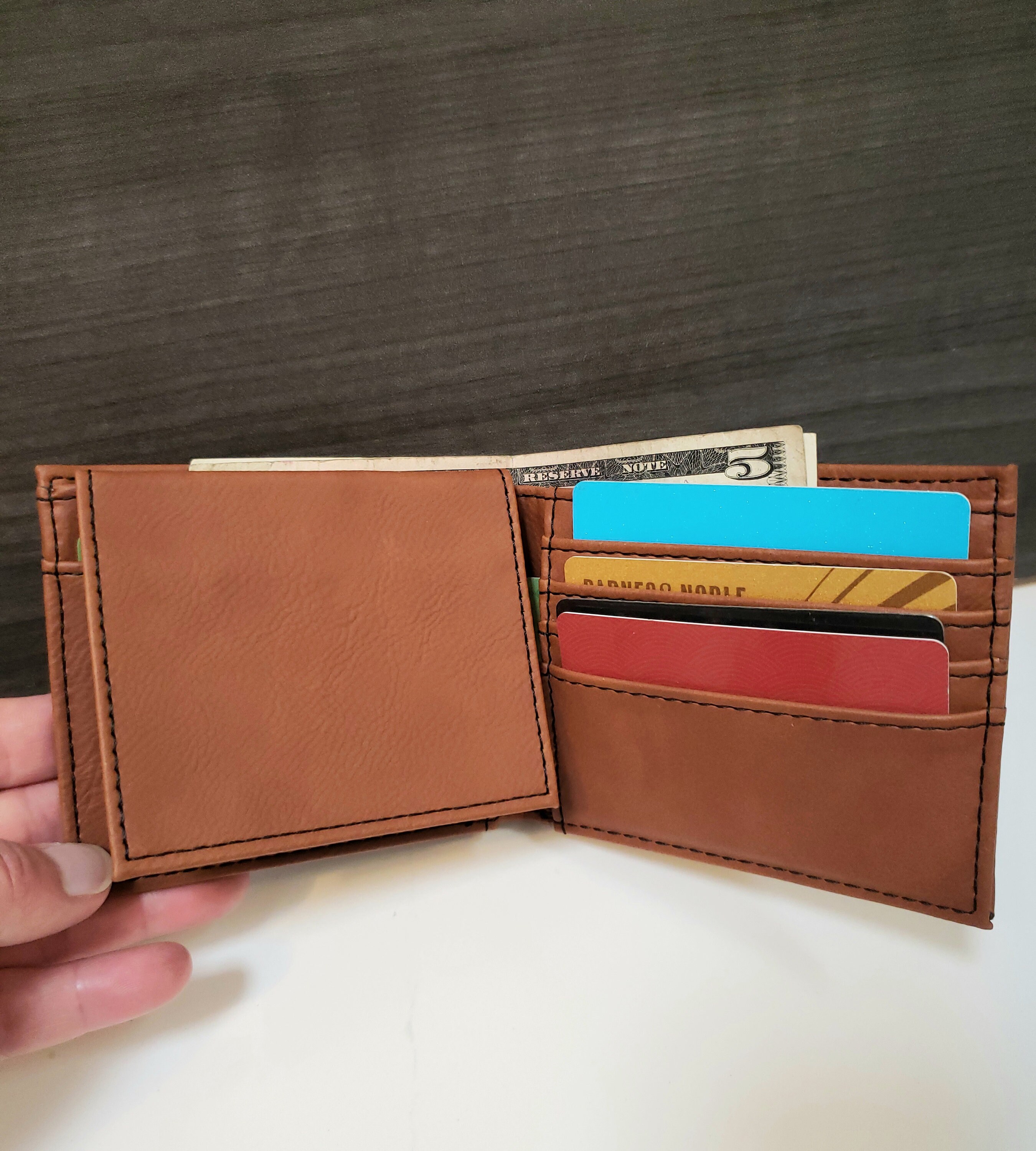 Personalized Leather Engraved Wallet Custom Name Wallet Gift for Men ...