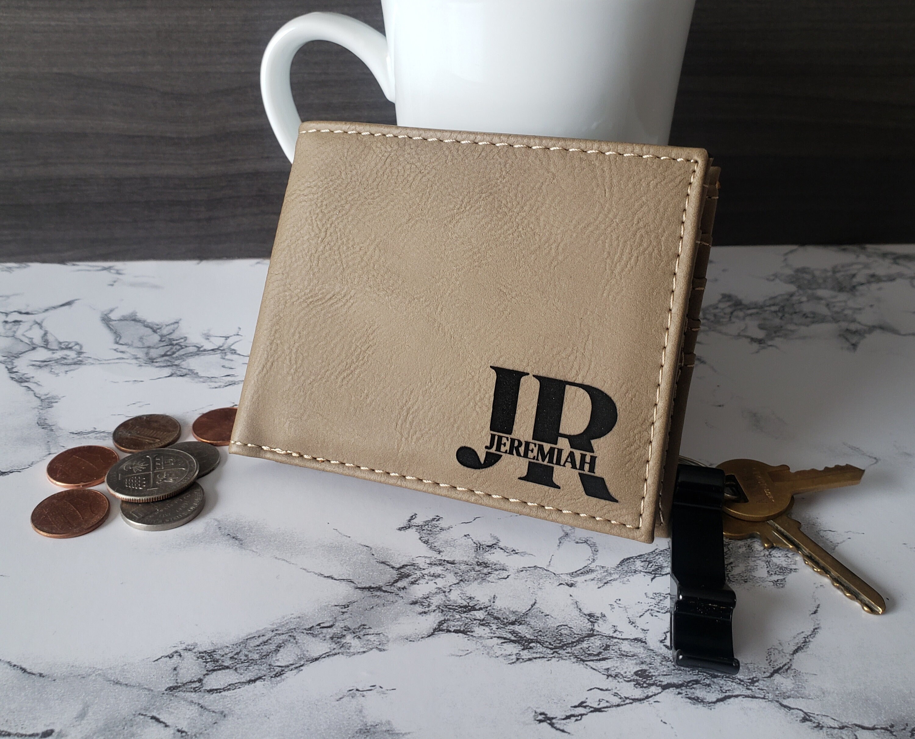 Leather Wallet Bifold Personalized Wallet for Cards Gift Engraved ...