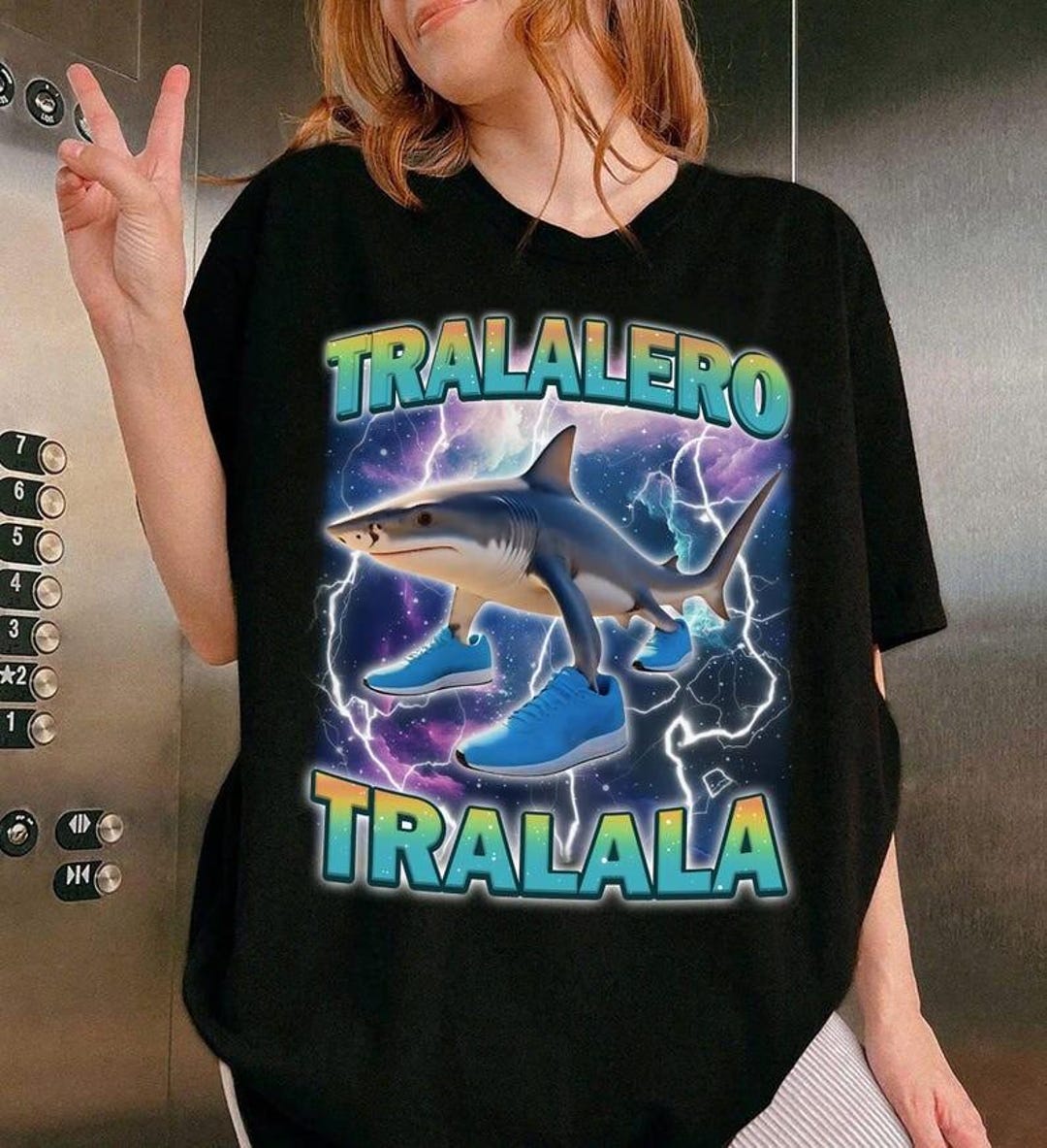 Tralalero Tralala Funny Shark Meme T-shirt, Brain Rot Shirt, Stupid ...