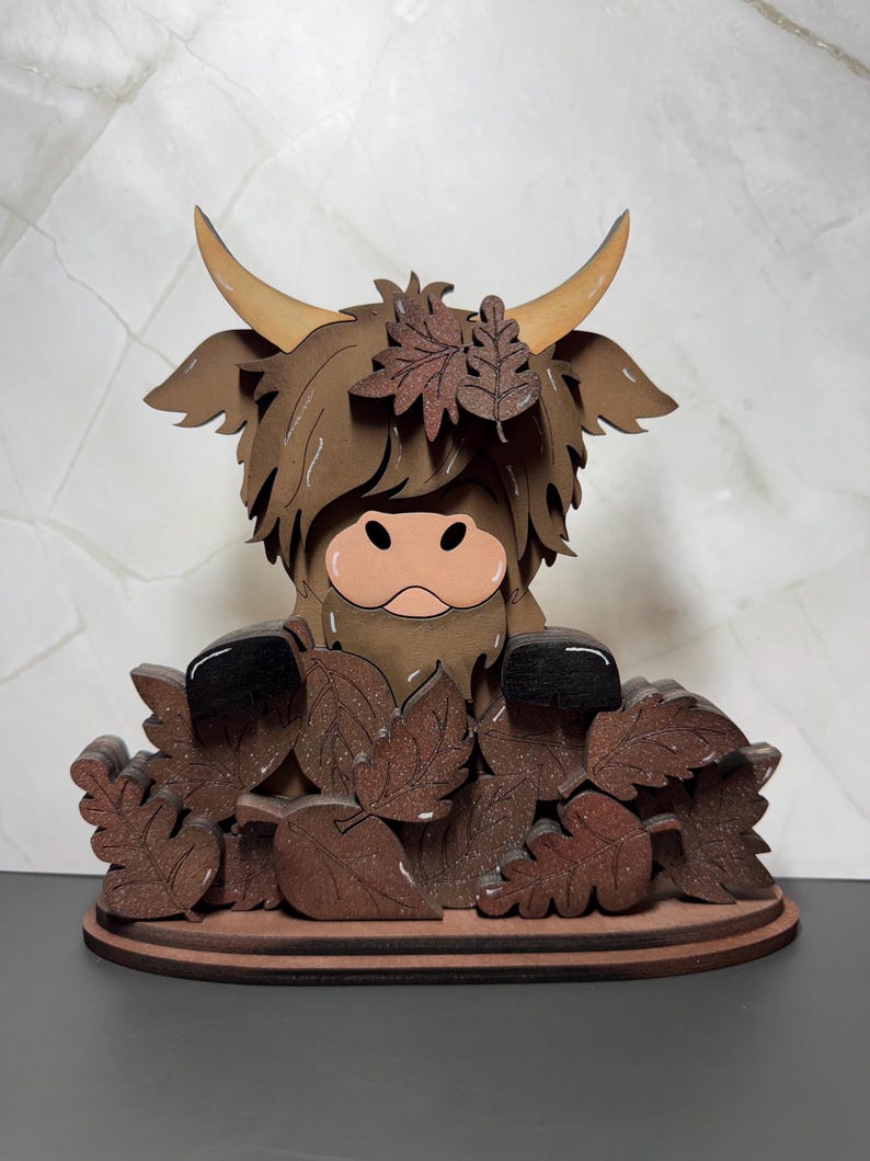 Fall Highland Cow Table Decor - Etsy