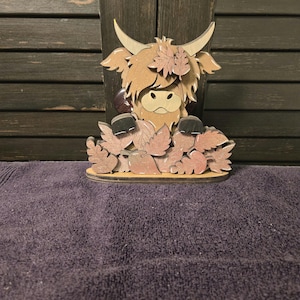 Fall Highland Cow Table Decor - Etsy