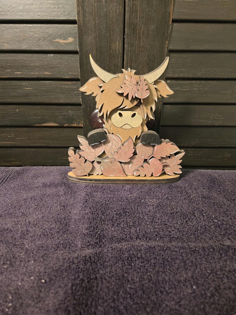 Fall Highland Cow Table Decor - Etsy