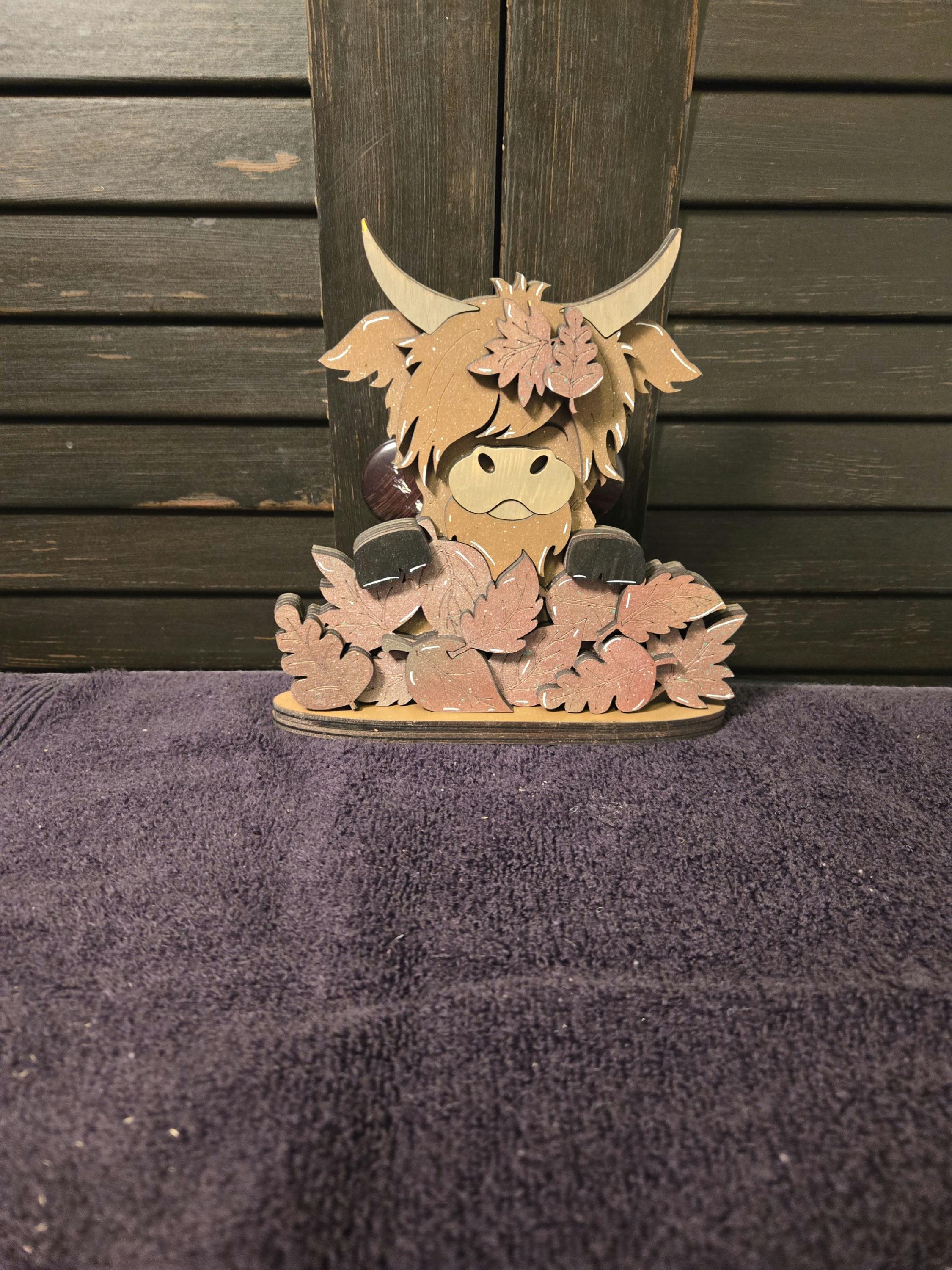 Fall Highland Cow Table Decor - Etsy