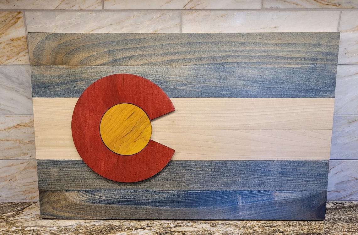 Rustic Wooden State Flag – Handcrafted Home Decor, Perfect Gift for ...