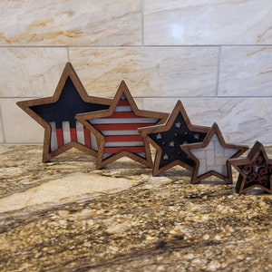 3D Stars, Set of 5 - Table Top - Etsy