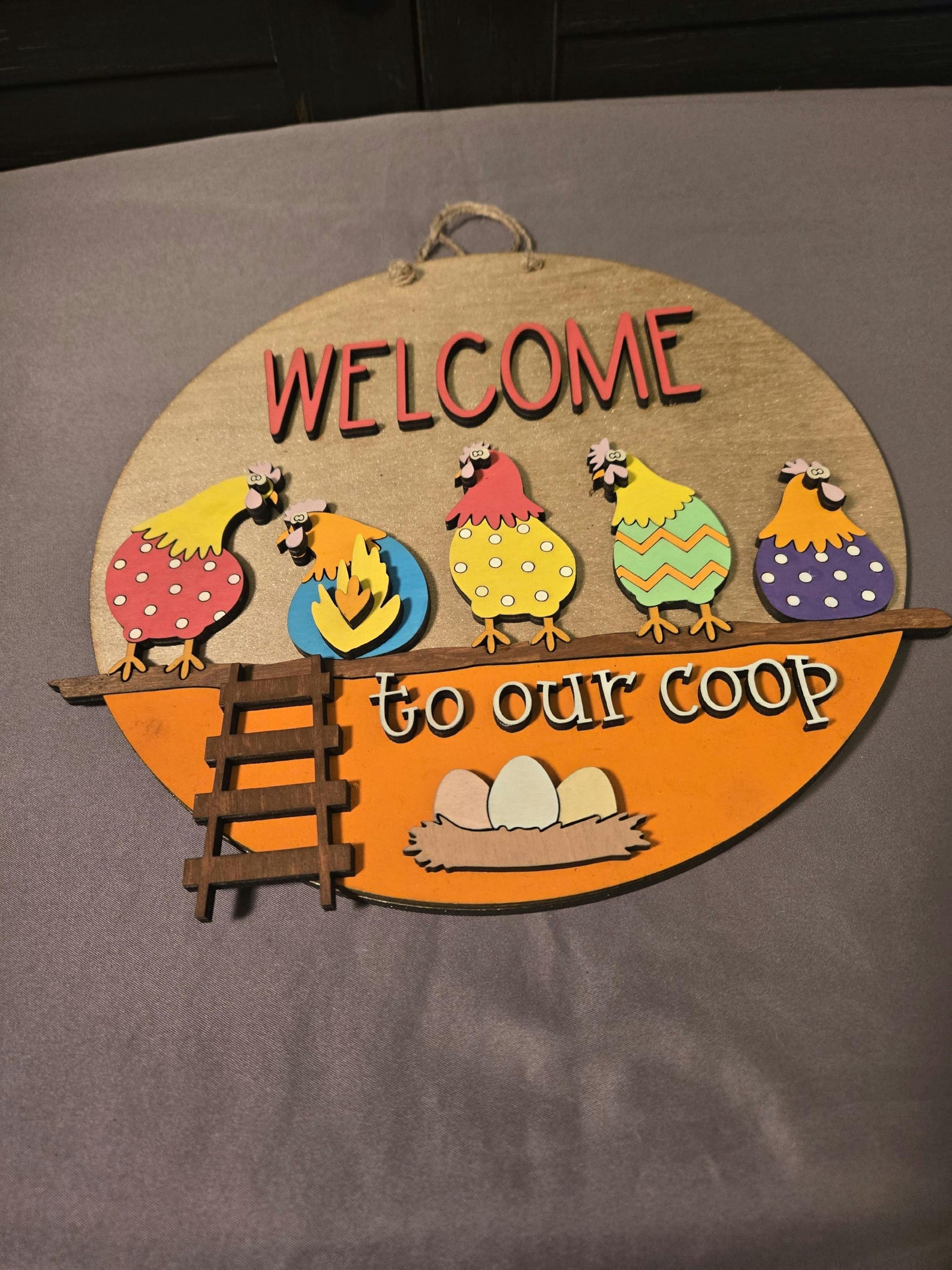 Coop Décor - Chickens - Welcome - Door Hanger - Etsy