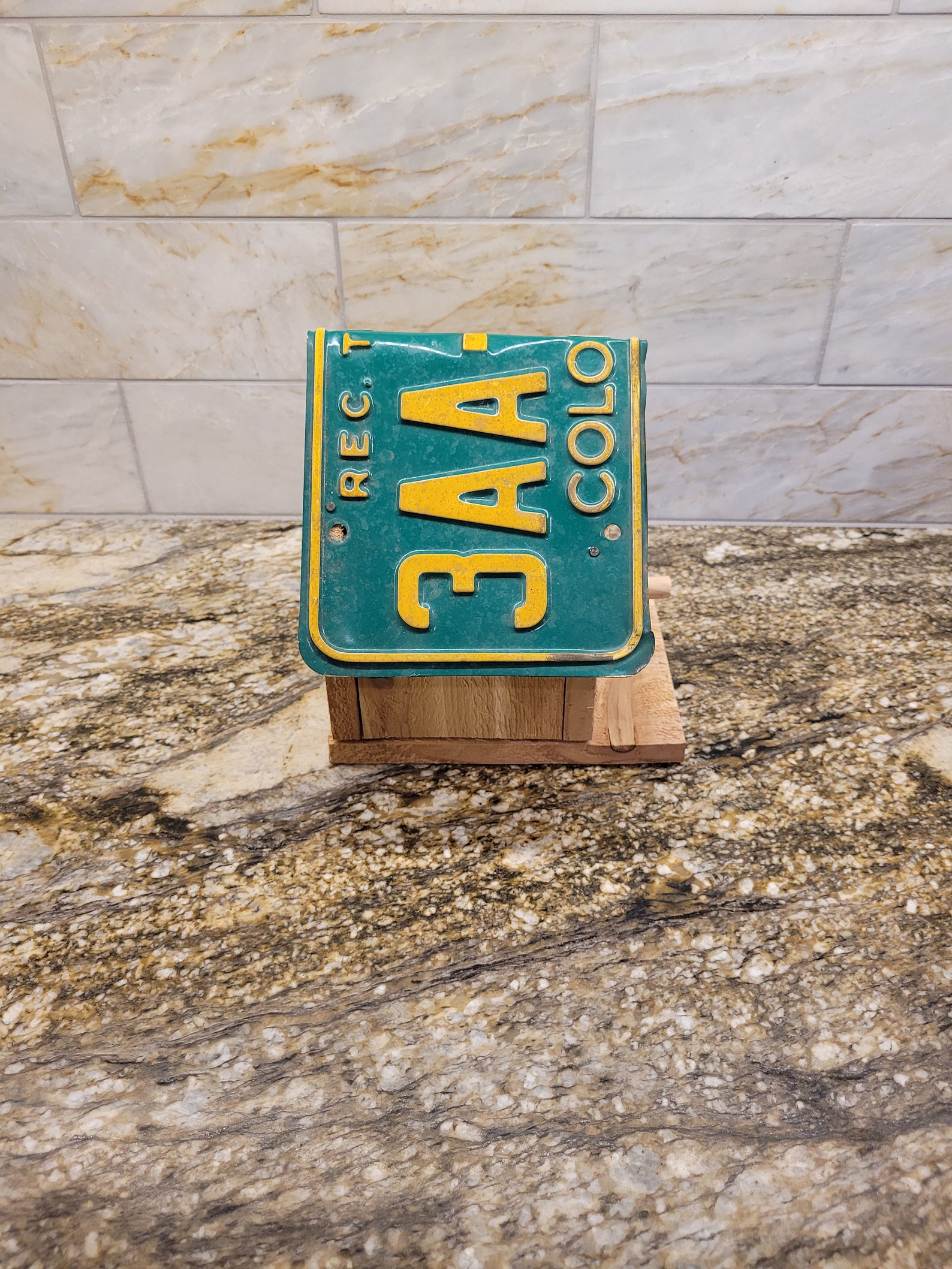Vintage License Plate Birdhouse: Rustic Colorado Decor - Etsy