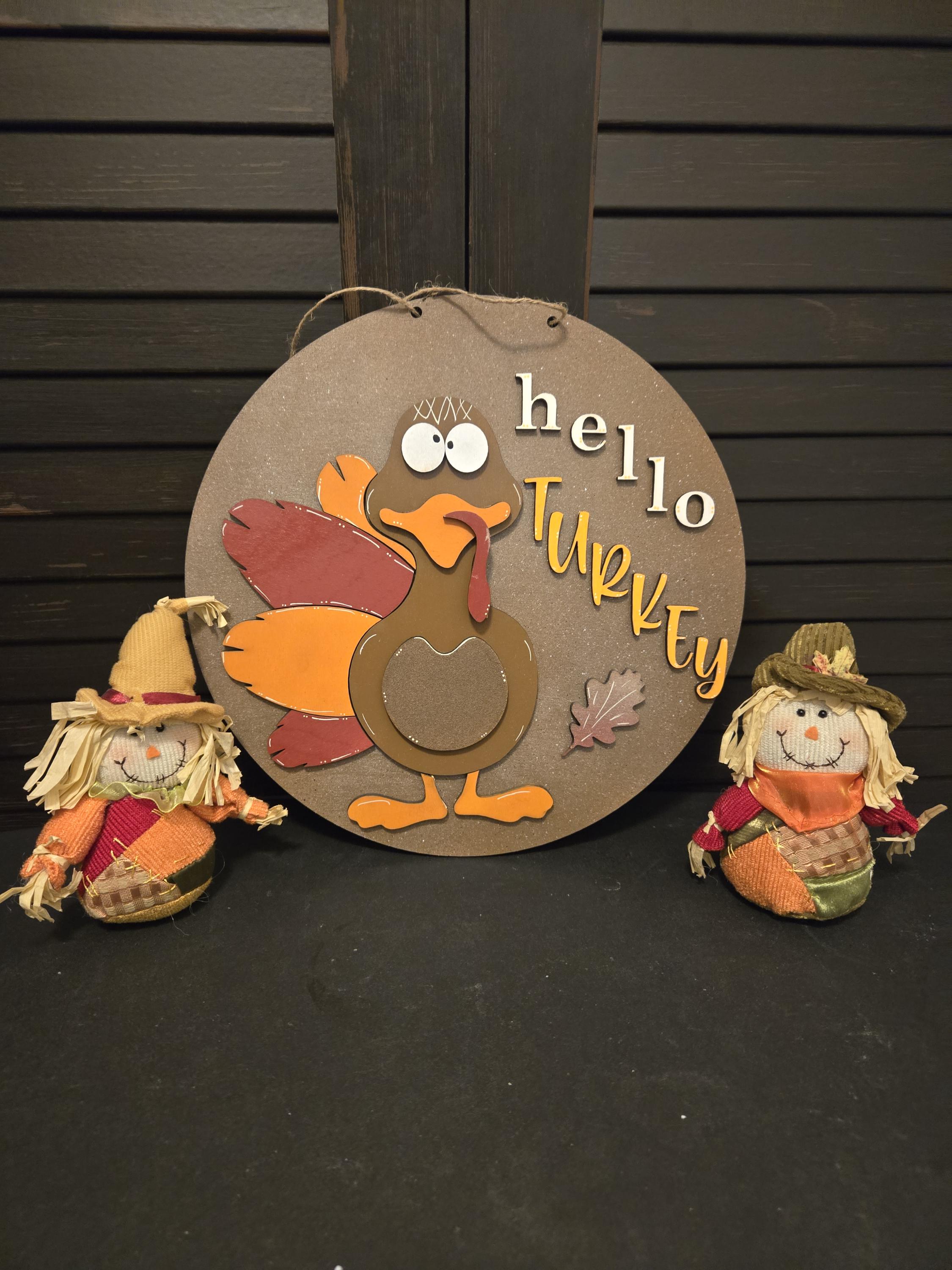 Hello Turkey Door Hanger - Etsy