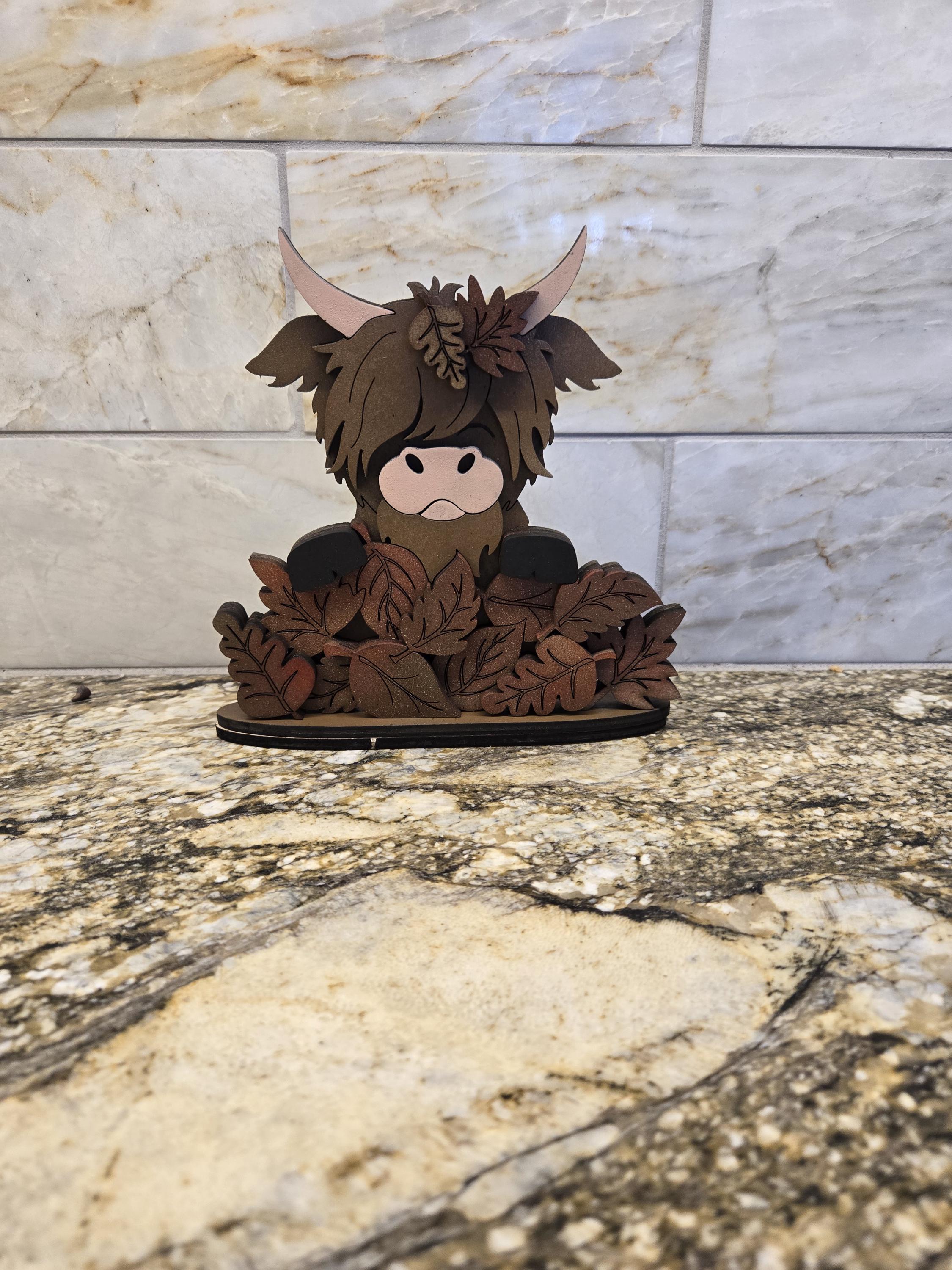 Fall Highland Cow Table Decor - Etsy
