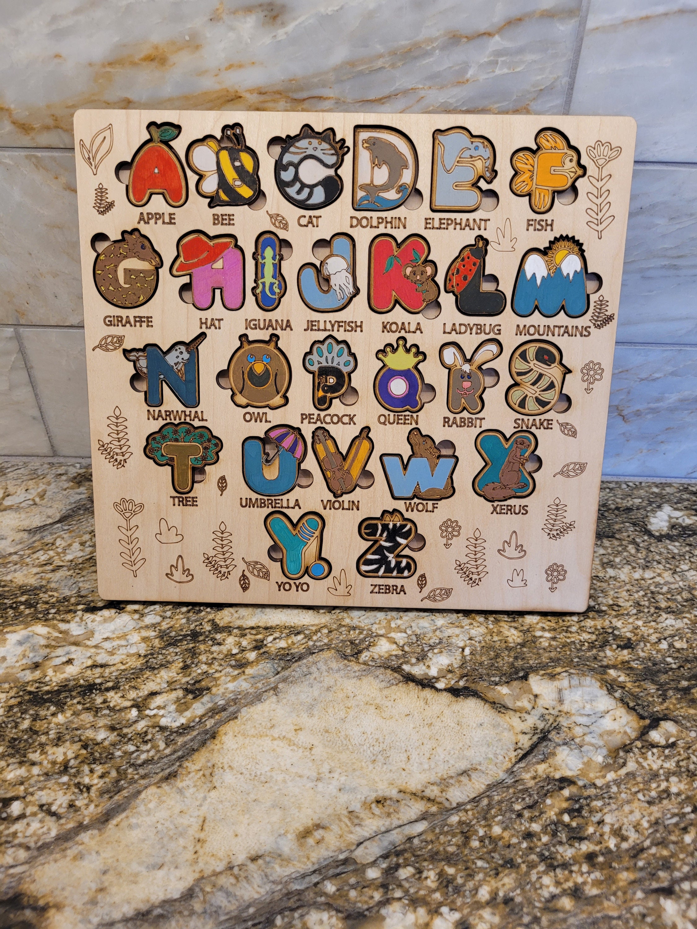 Alphabet Puzzle - Etsy