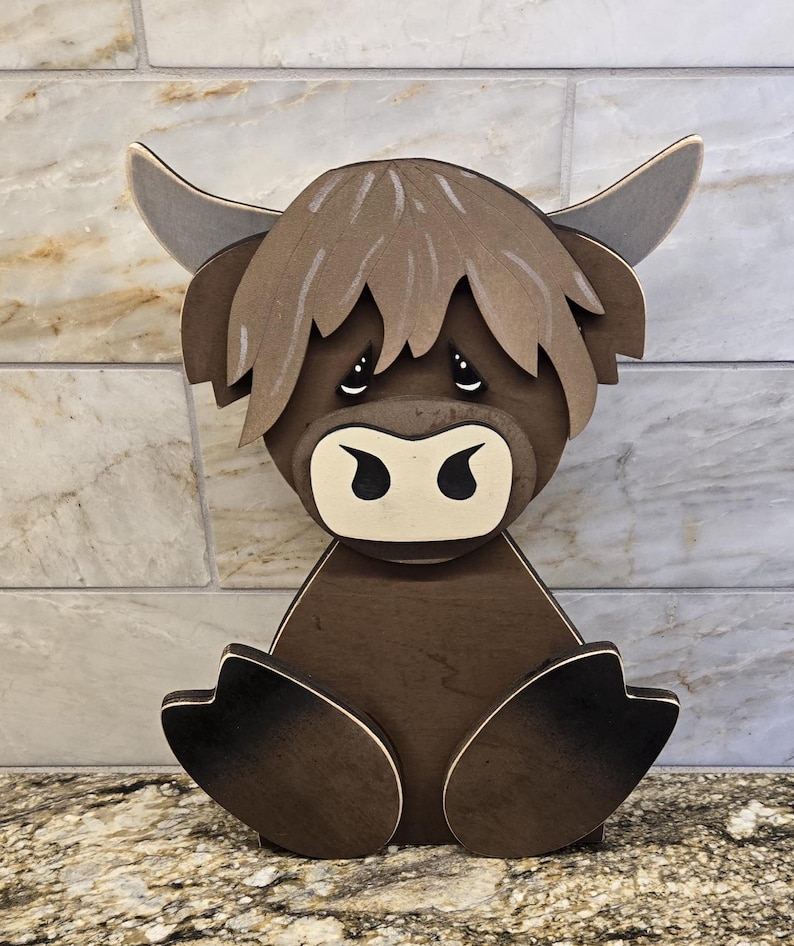 Highland Cow Table Décor - Etsy