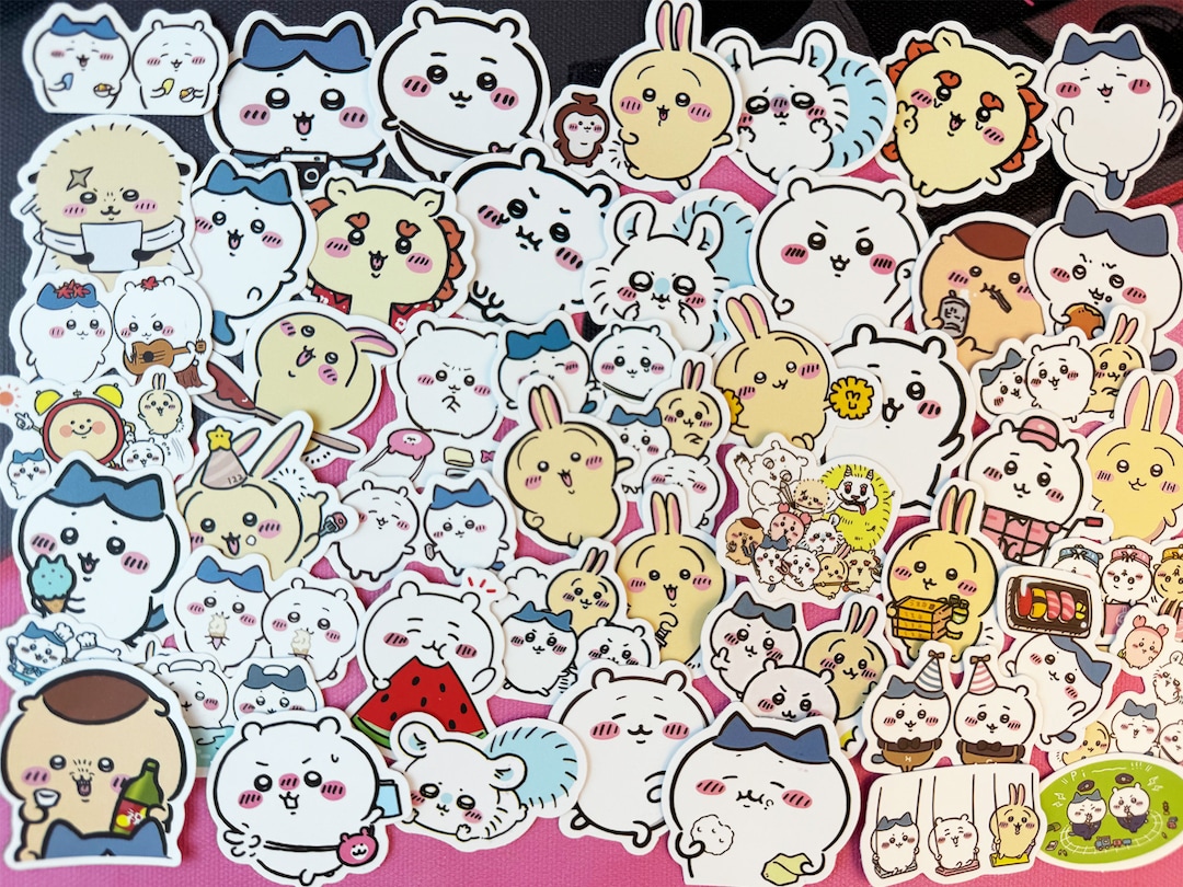 50 Chiikawa Stickers Hachiware Stickers Hachiware Usagi Stickers - Etsy