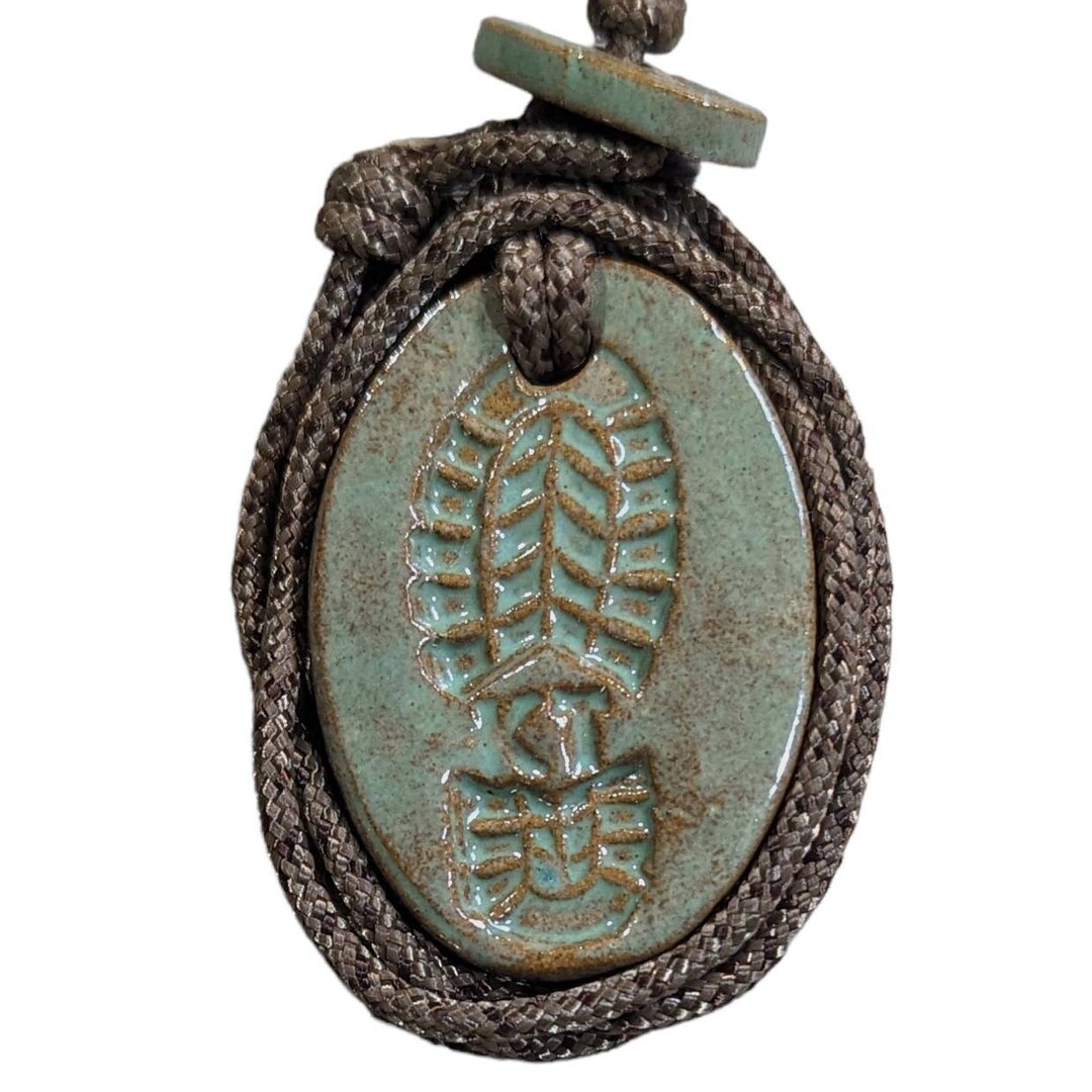 Knobstone Trail (KT) Hiking Backpacking Boot Print Pendant Necklace ...