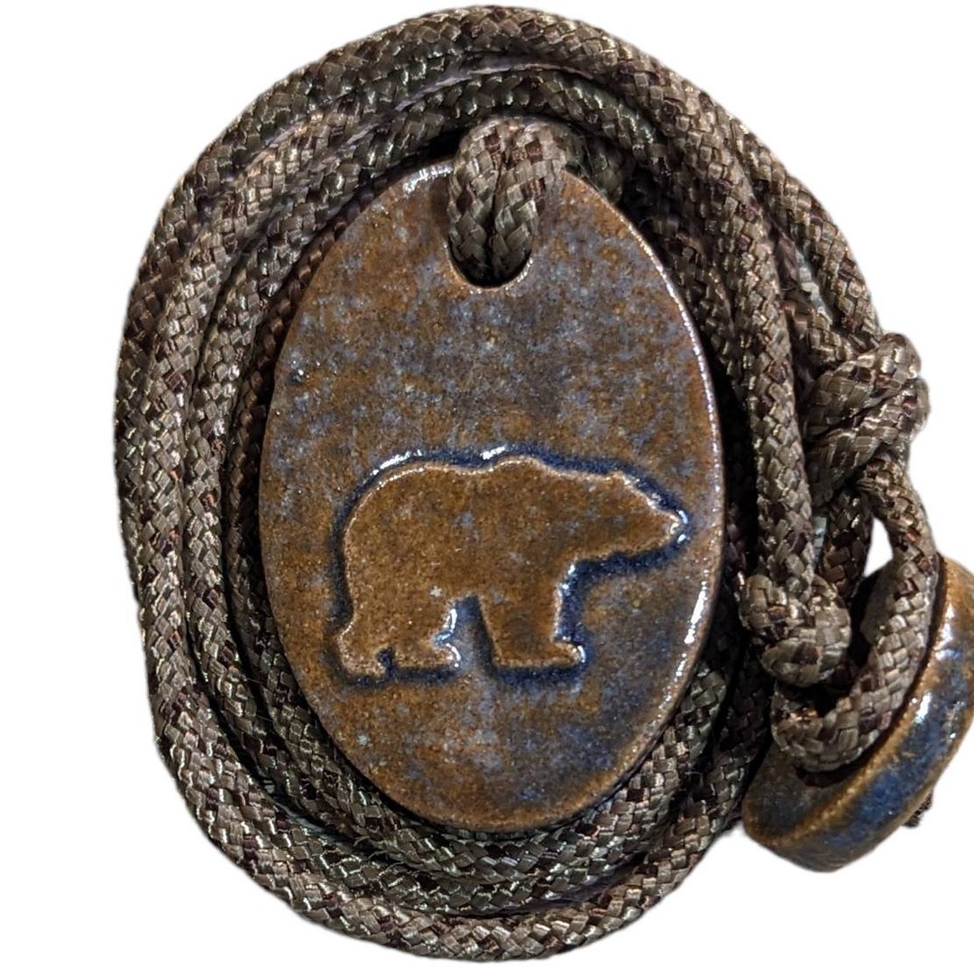 Grizzly Bear Necklace - Wildlife Pendant - Nature Jewelry Blue - Etsy