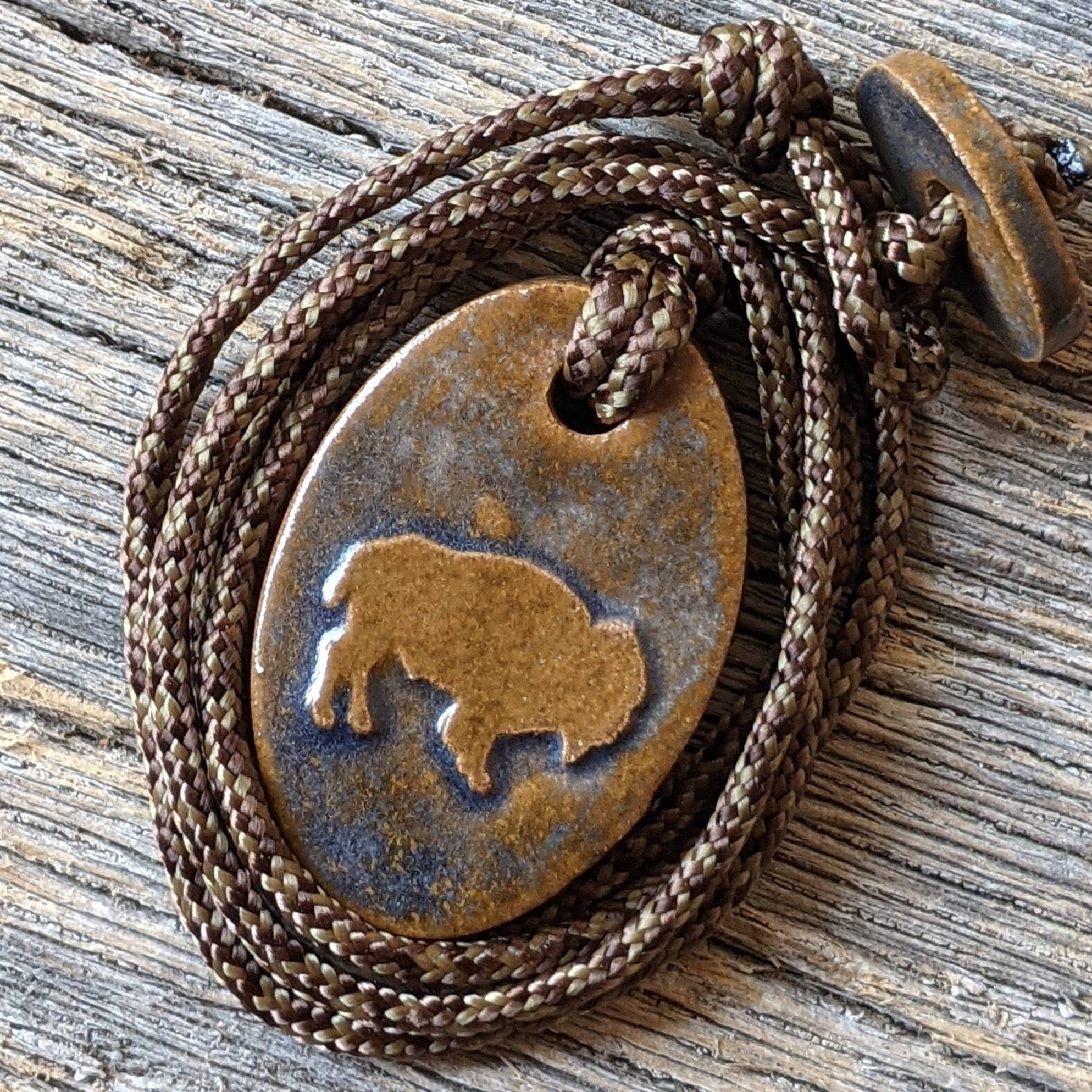 Bison Necklace Buffalo Wildlife Pendant Nature Jewelry | Etsy
