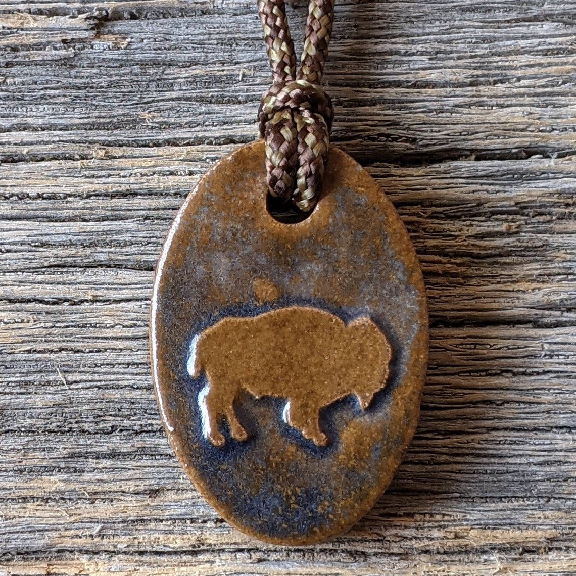 Bison Necklace Buffalo Wildlife Pendant Nature Jewelry | Etsy