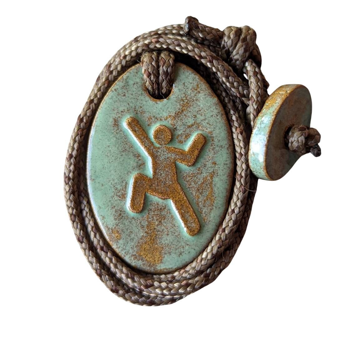 Climber Mountaineer Pendant Outdoor Adventure Necklace Gift Turquoise ...