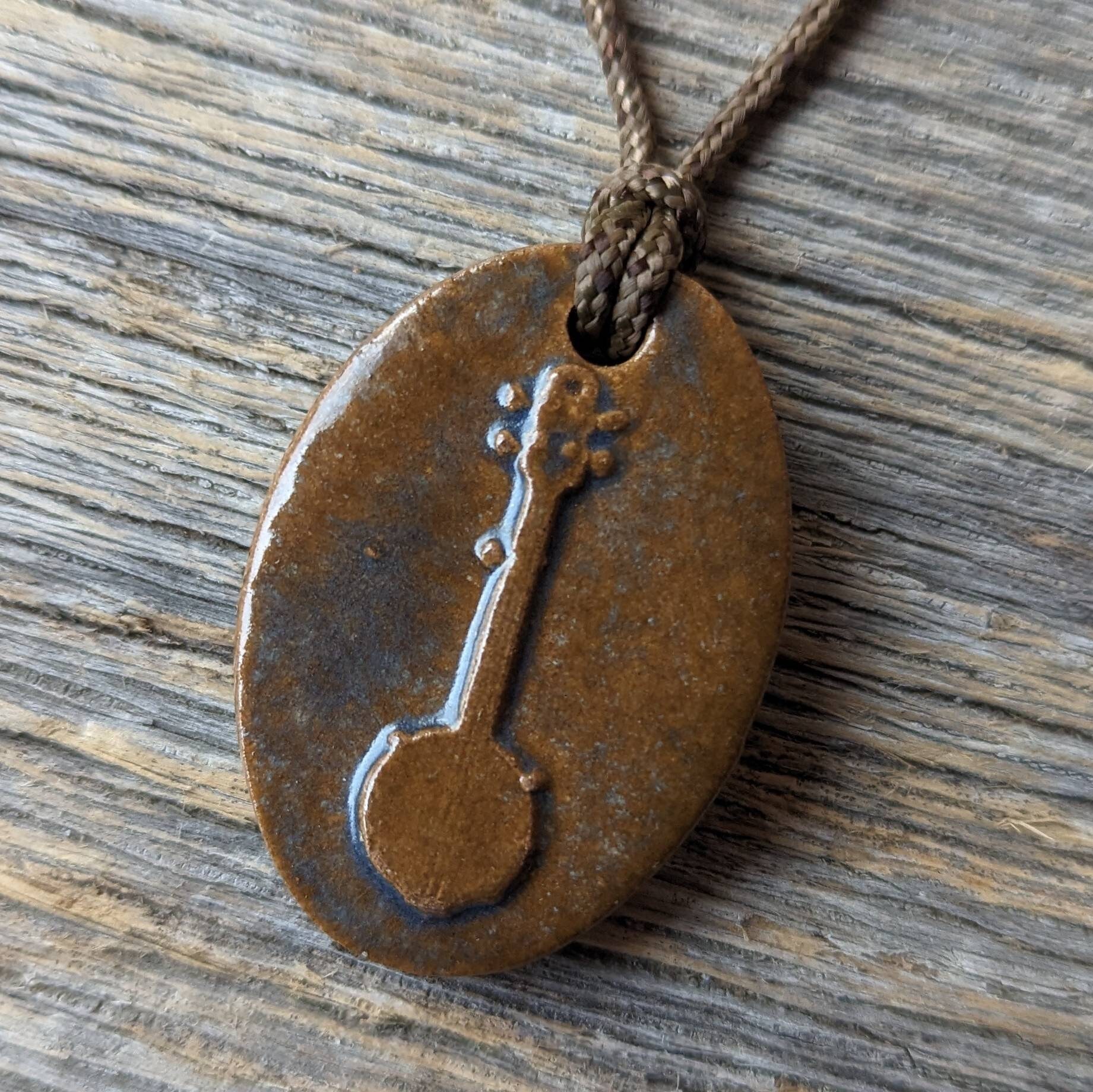Banjo Old-time Bluegrass Instrument Necklace Jewelry Gift Blue - Etsy