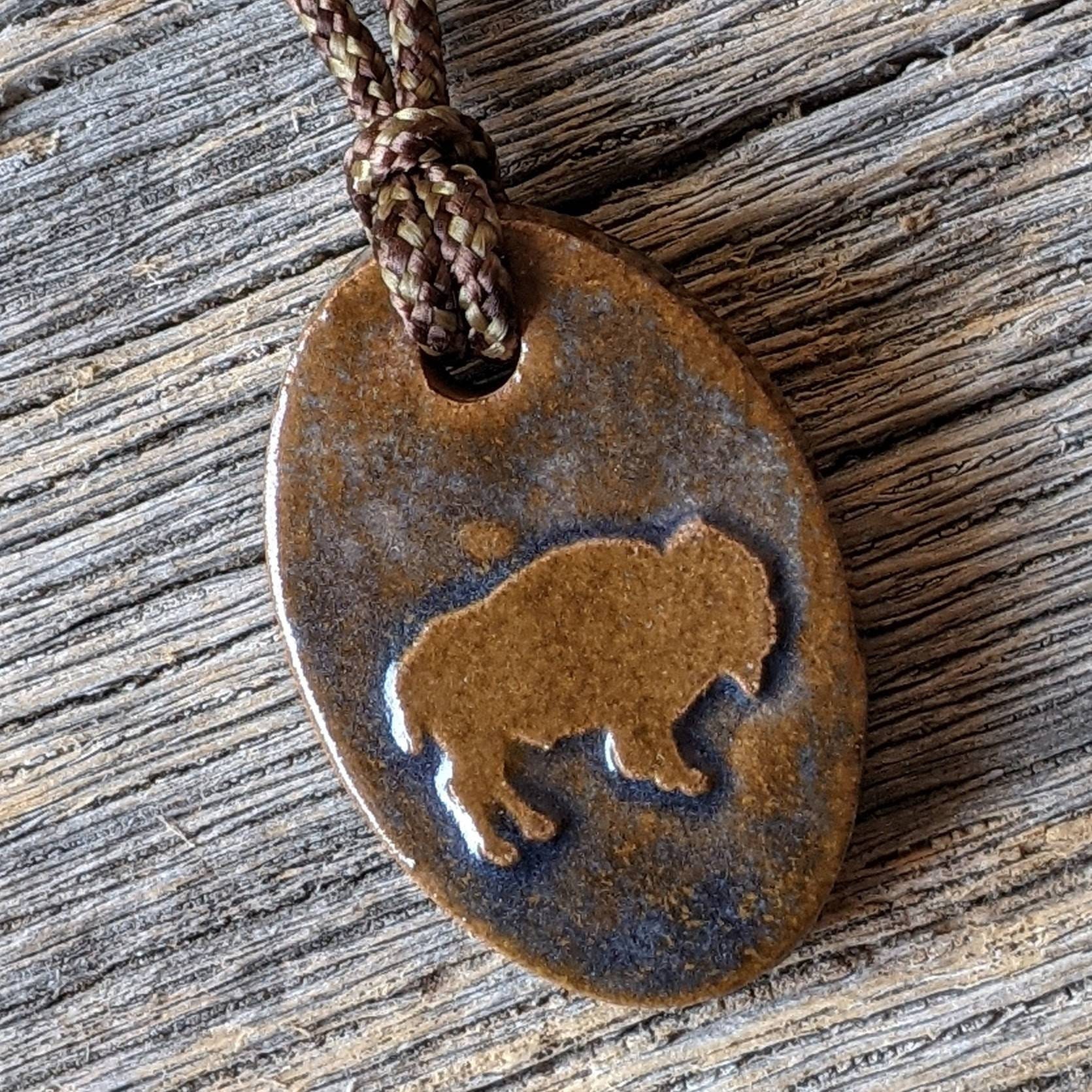 Bison Necklace Buffalo Wildlife Pendant Nature Jewelry | Etsy