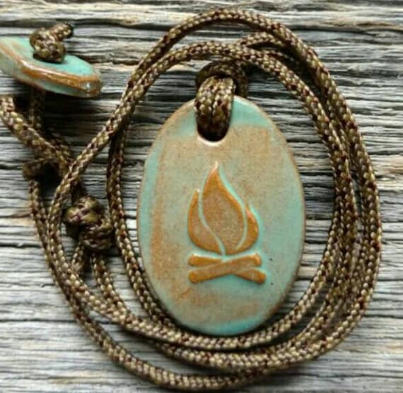 Campfire Camping Outdoor Adventure Necklace Pendant Gift | Etsy