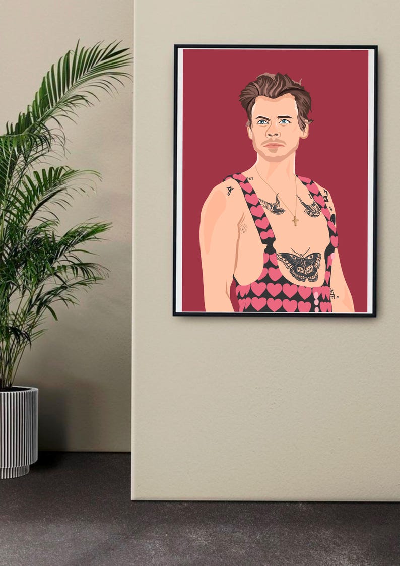 Harry Styles Illustration | Uk Music Poster | Digital Art | INSTANT ...