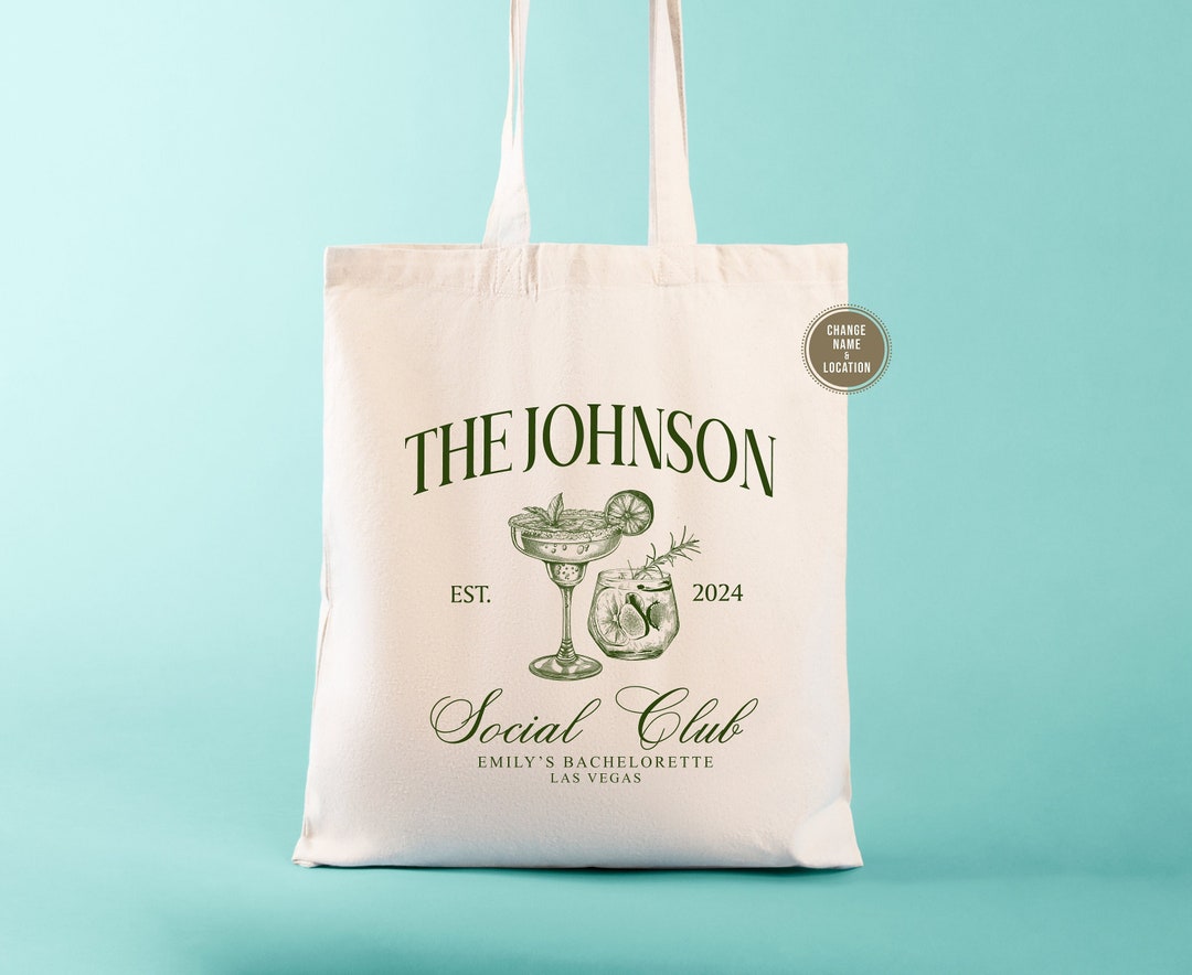 Club Bachelorette Totes Personalized Bachelorette Totes Bridesmaids ...