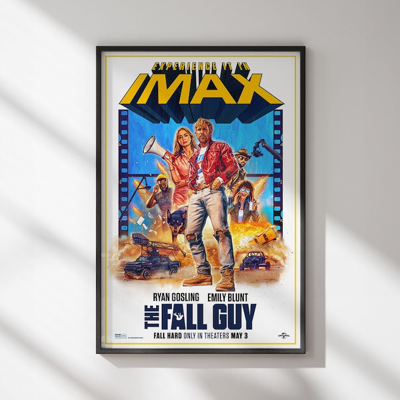 The Fall Guy Movie Poster, Canvas Poster Printing, Classic Movie Wall ...