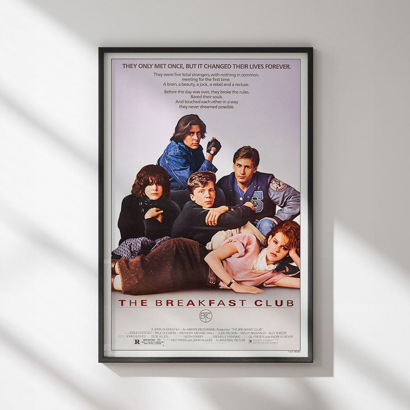 The Breakfast Club Poster - Etsy