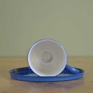 Limoges Porcelain Blue Coffee Cup and Saucer 4 Oz Cup French Porcelain ...