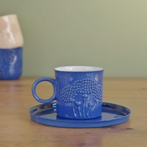 Limoges Porcelain Blue Coffee Cup and Saucer 4 Oz Cup French Porcelain ...