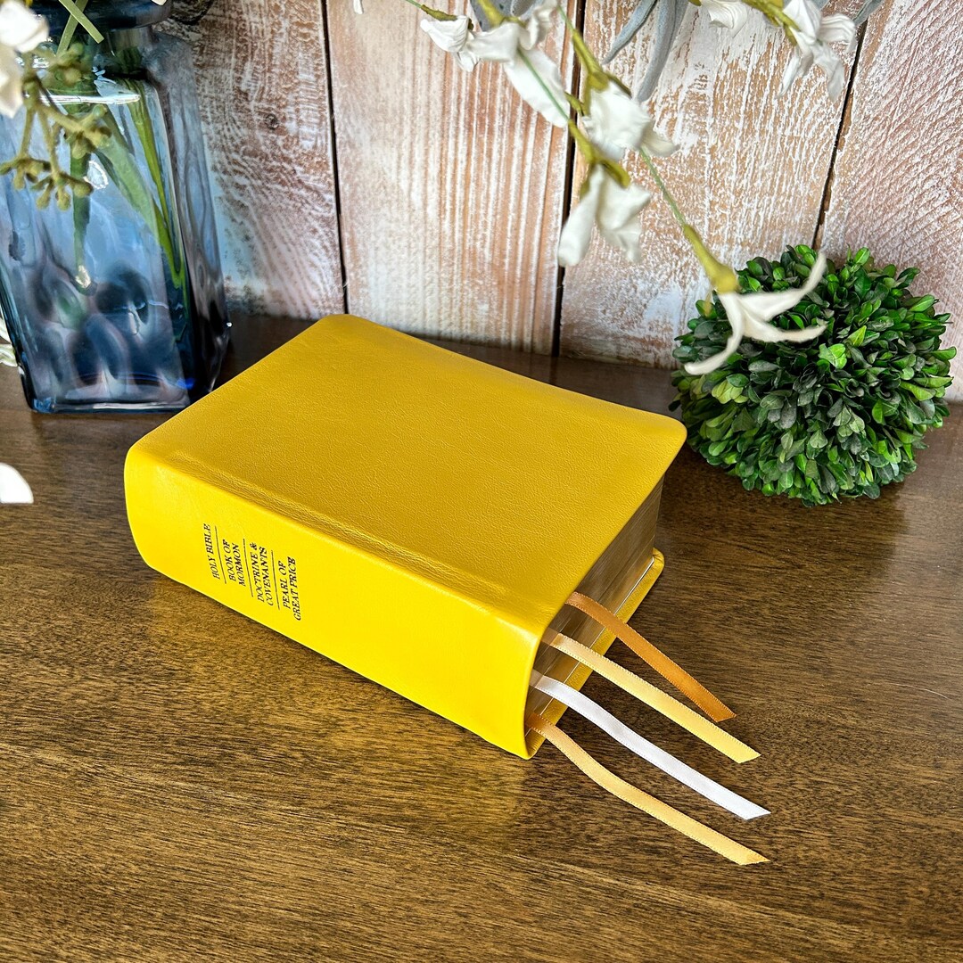 Yellow LDS Scripture Quad - Holy Bible, Book of Mormon, Doctrine ...